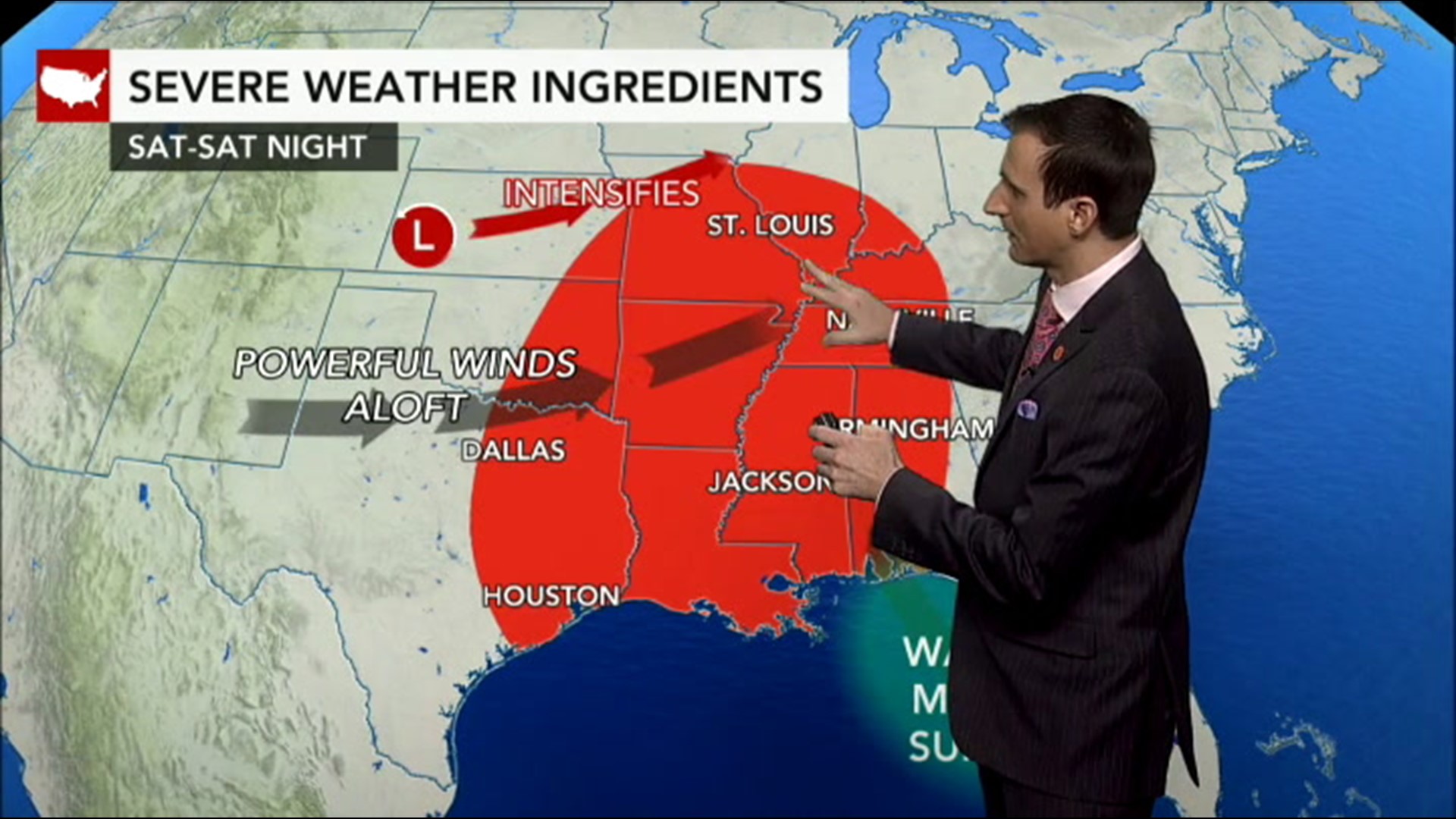 Southern US on alert for another round of severe thunderstorms | cbs19.tv
