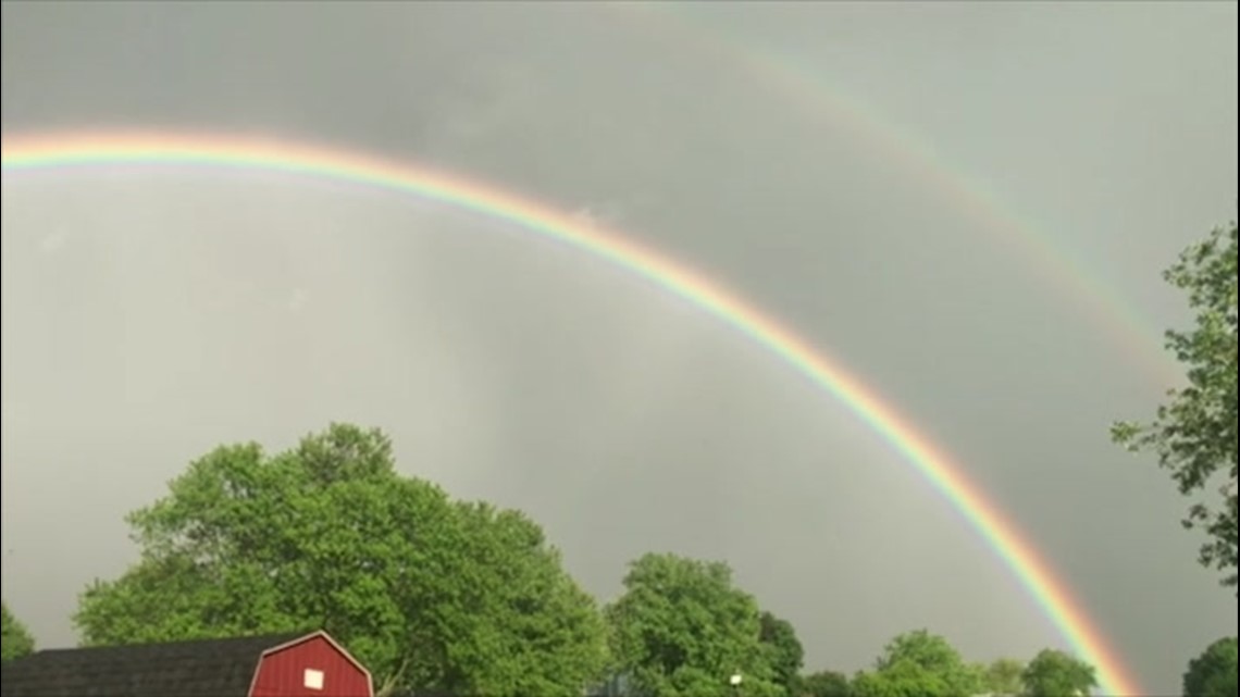 Vivid rainbow appears after storms pass | cbs19.tv