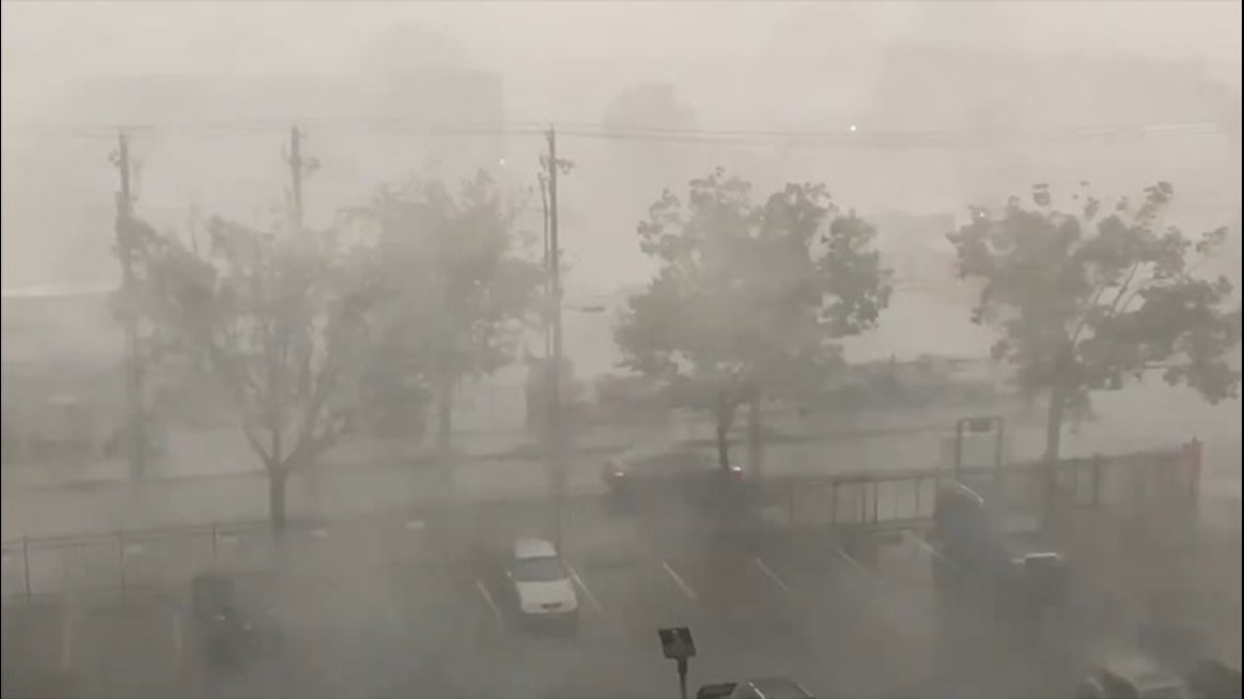 Blinding rain slams into neighborhood | cbs19.tv