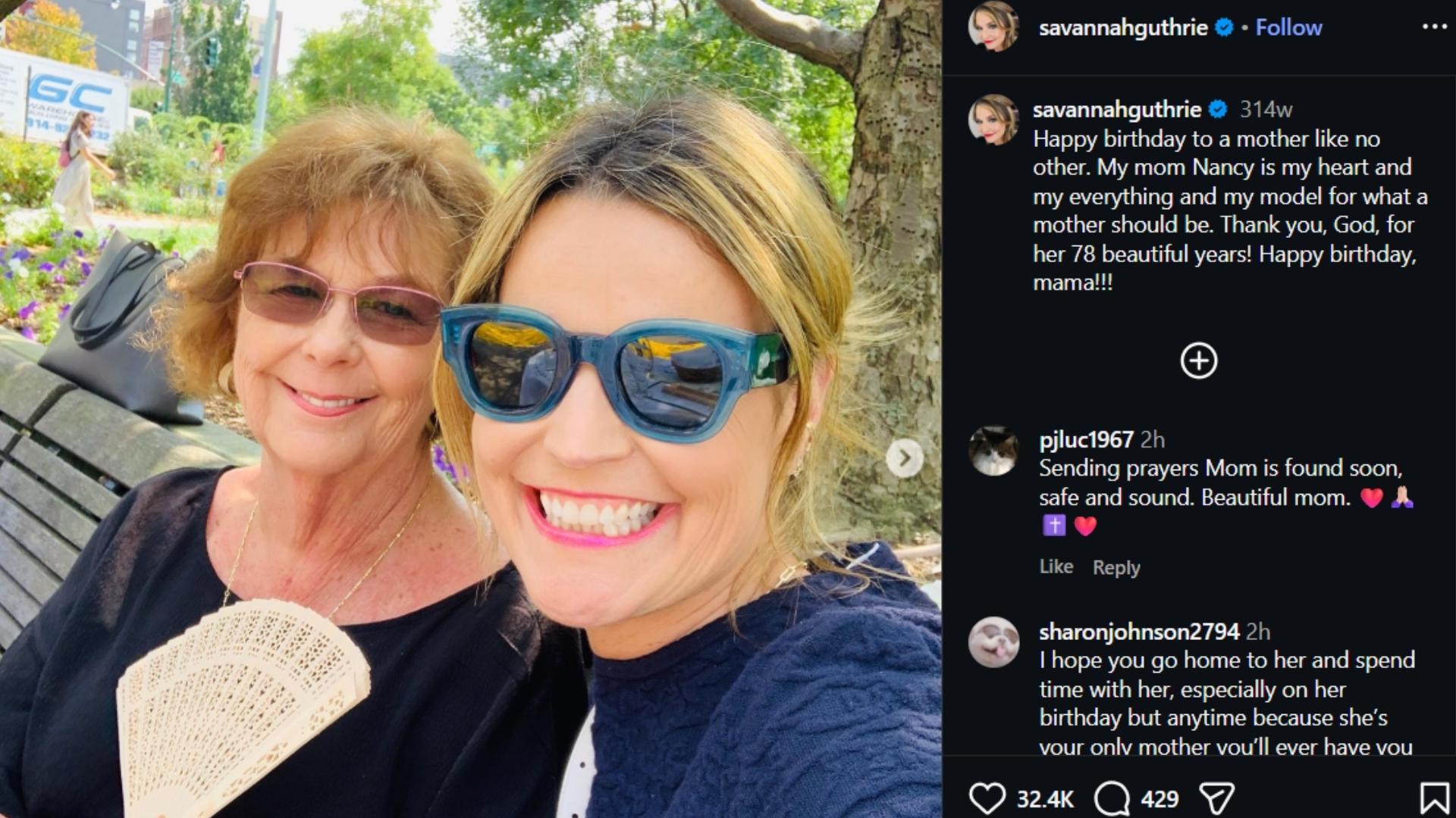 FBI joins search for Savannah Guthrie's mother, signs of forced entry ...