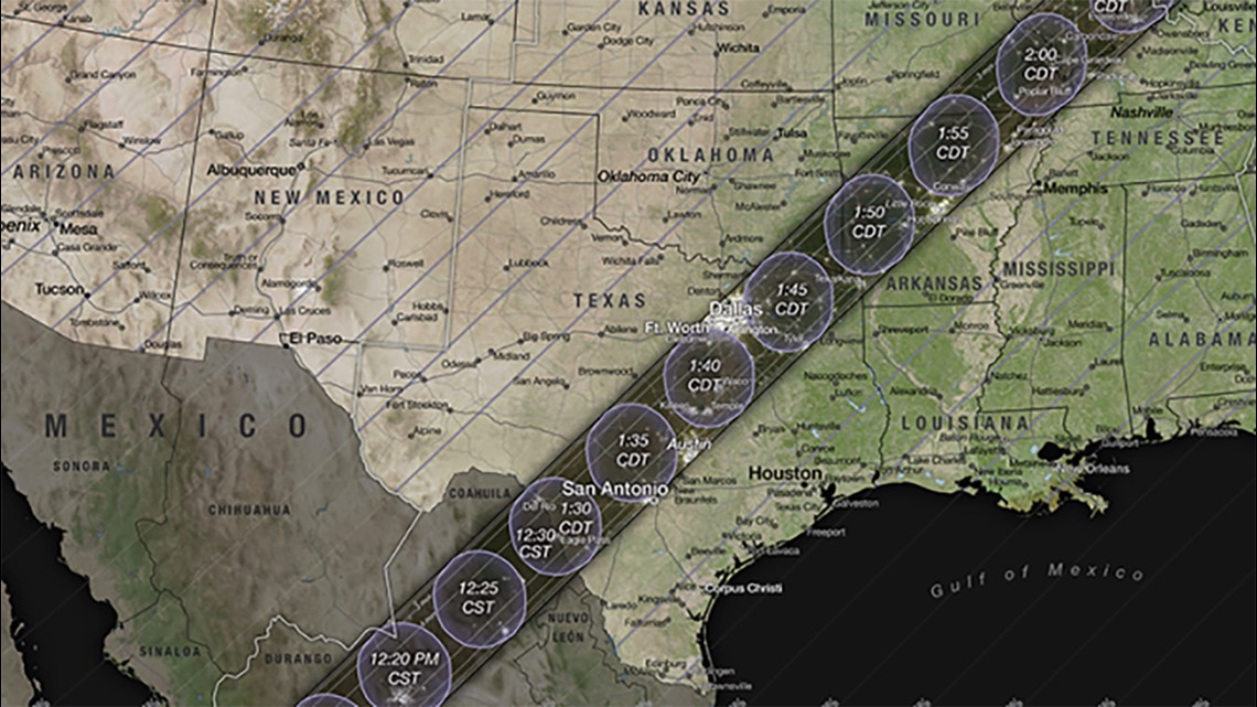 What is the best place to watch the 2024 solar eclipse in Texas? | cbs19.tv