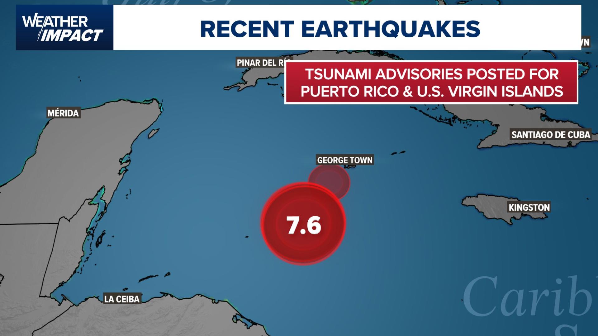 Powerful Caribbean earthquake shakes islands, produces tsunami threat ...
