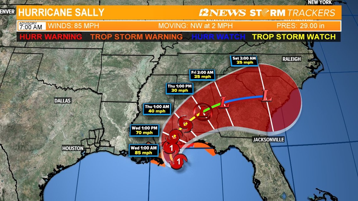 Hurricane Sally expected to hit Mississippi-Alabama border | cbs19.tv