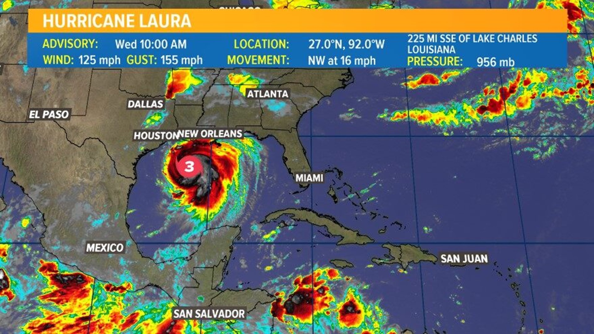 Hurricane Laura latest forecast track | cbs19.tv
