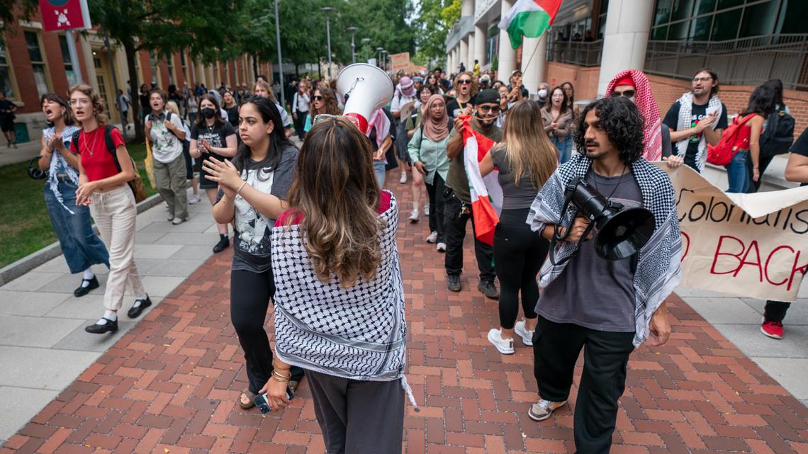 Colleges raise stakes for protests, activists weigh new methods | cbs19.tv