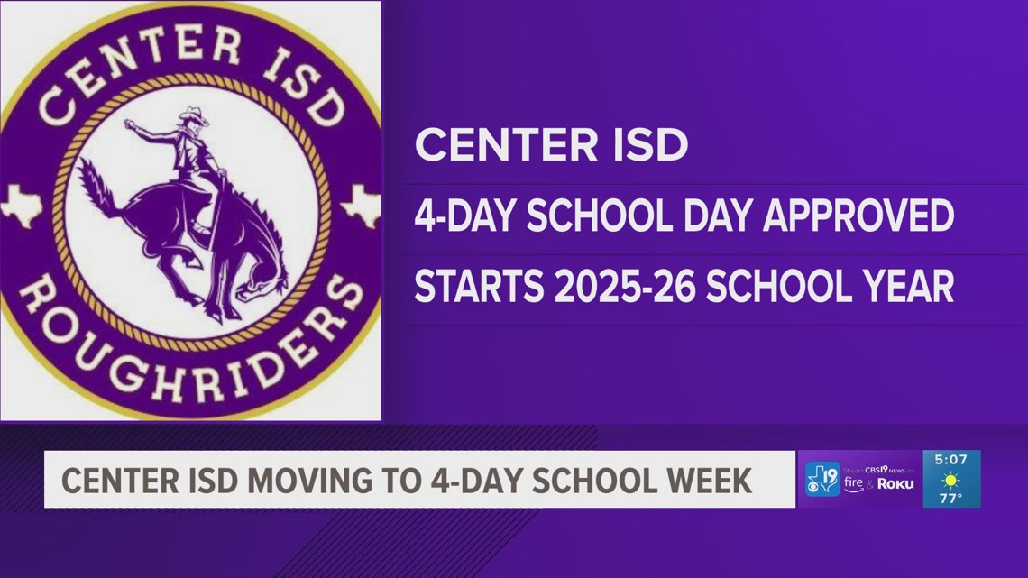Center ISD moves to four-day school week | cbs19.tv