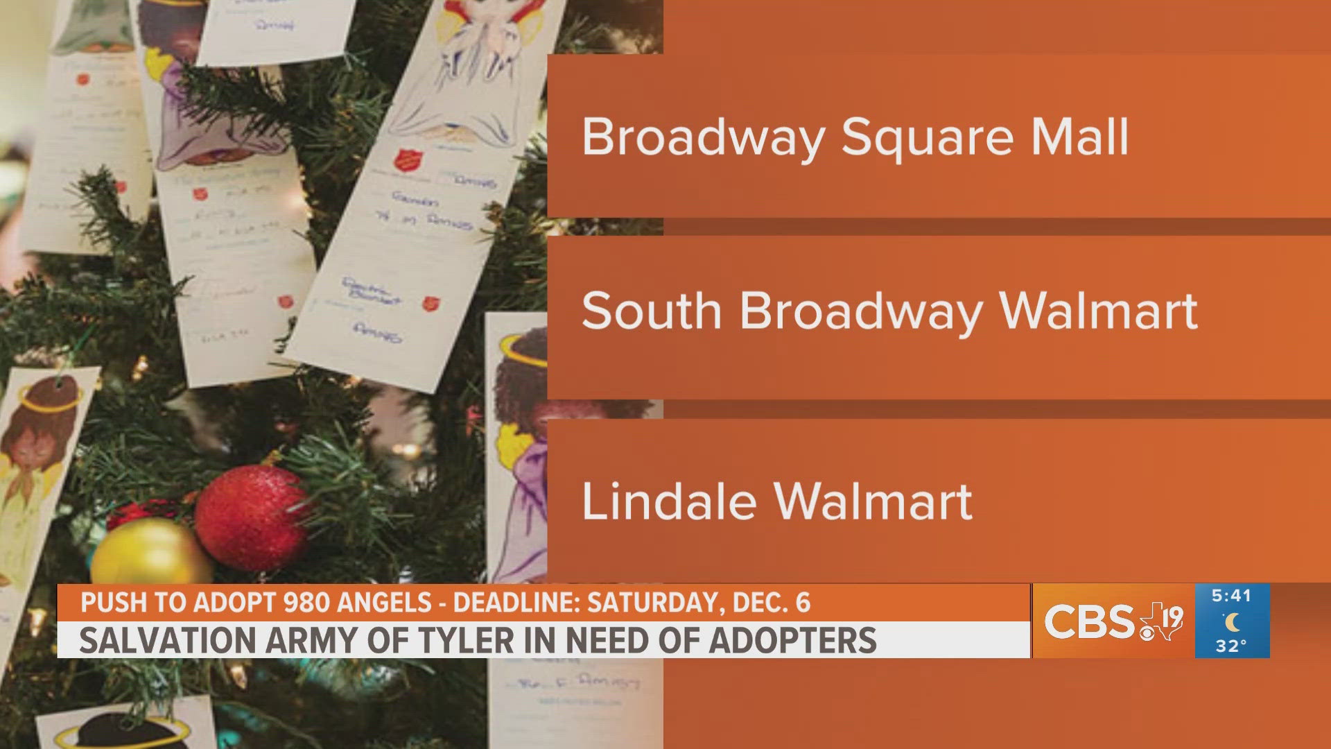 Tyler Salvation Army needs help to adopt 980 angels before this ...