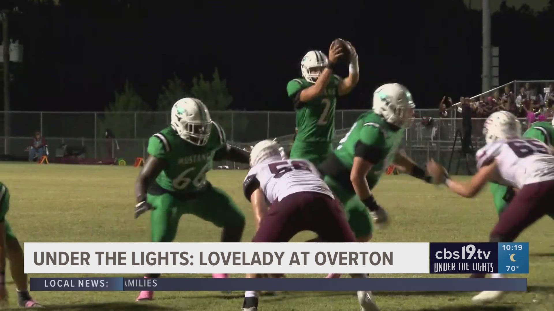 UNDER THE LIGHTS: Lovelady Lions vs. Overton Mustangs | cbs19.tv
