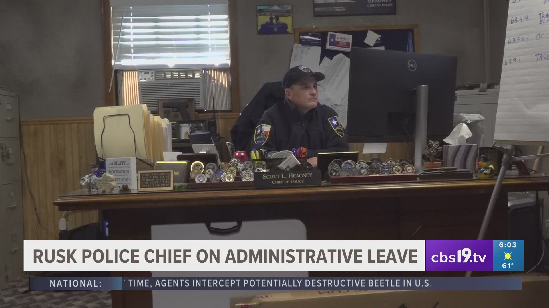 Rusk Police Chief Scott Heagney placed on administrative leave for ...