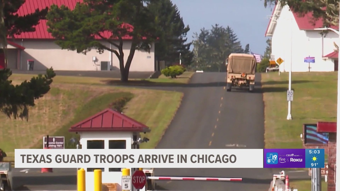 Texas National Guard troops arrive in Chicago | cbs19.tv