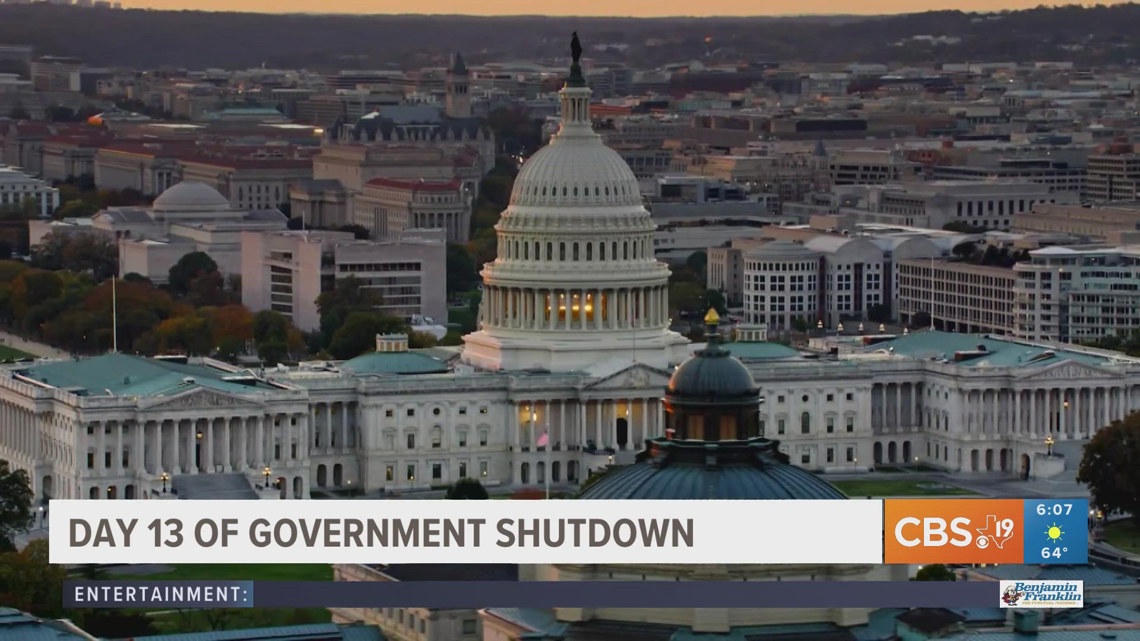 No agreement reached as government shutdown reaches day 13 | cbs19.tv