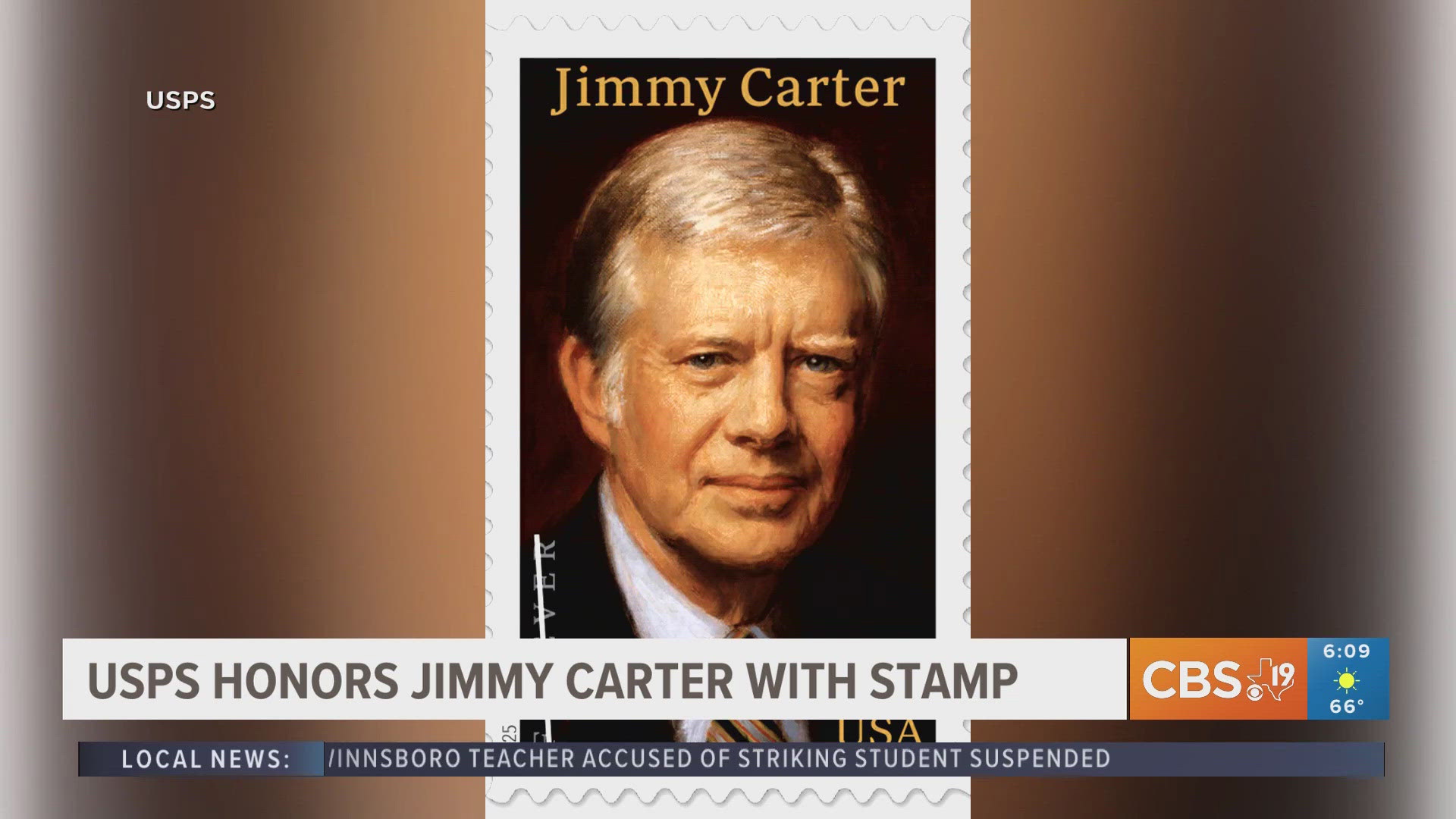 USPS honors President Jimmy Carter with stamp | cbs19.tv