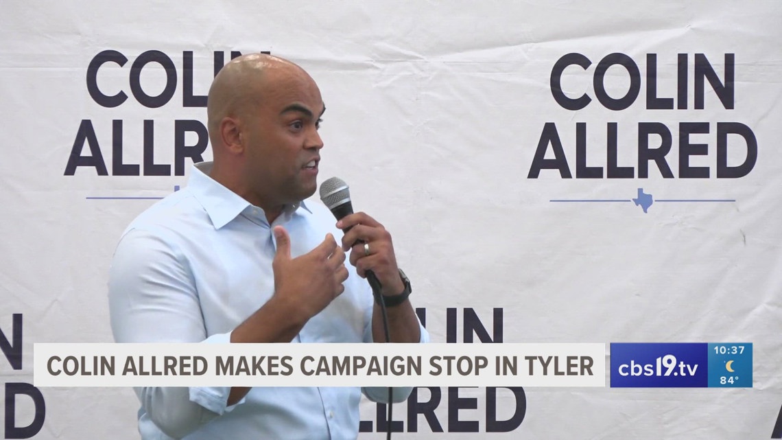 Congressman Colin Allred in East Texas campaigning for US Senate | cbs19.tv