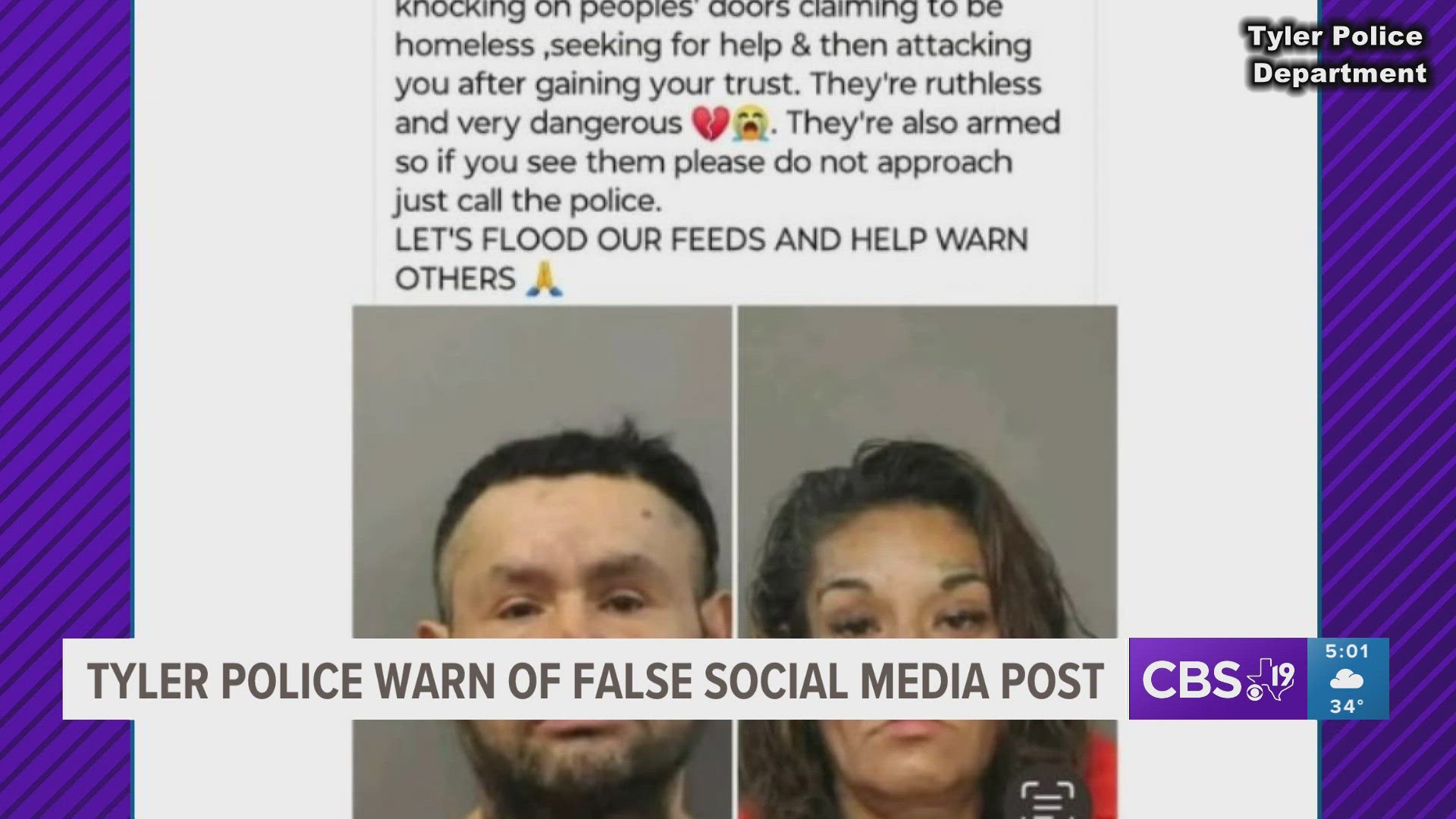 Police warn people of false social media post about serial killer ...