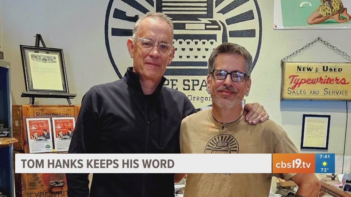 Actor Tom Hanks sends typewriter to shop owner | cbs19.tv