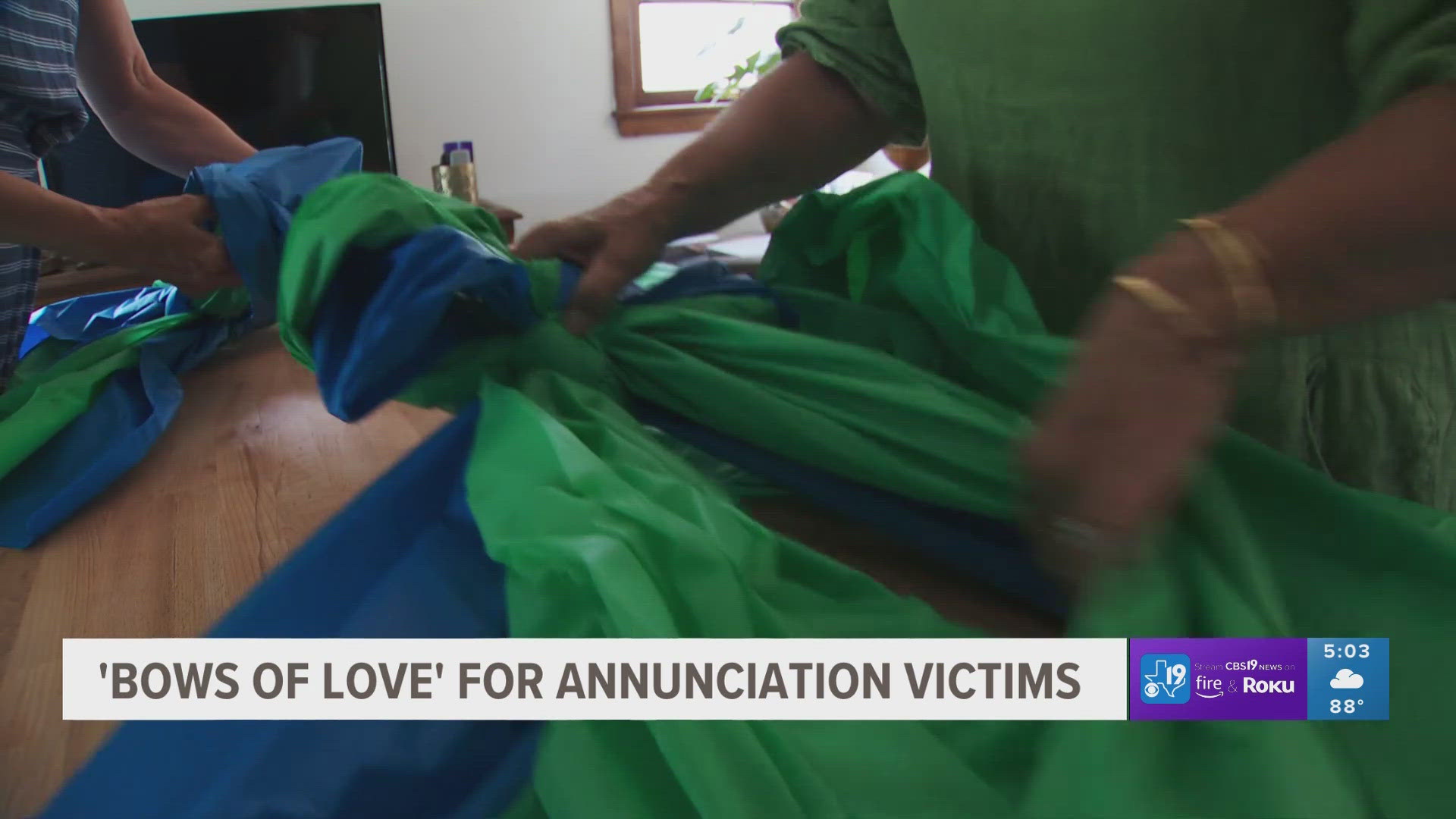 'Bows of Love': Thousands of ribbons placed in support of Annunciation ...