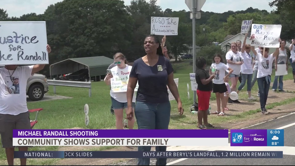 Protest held in Rusk County for Timothy Randall | cbs19.tv
