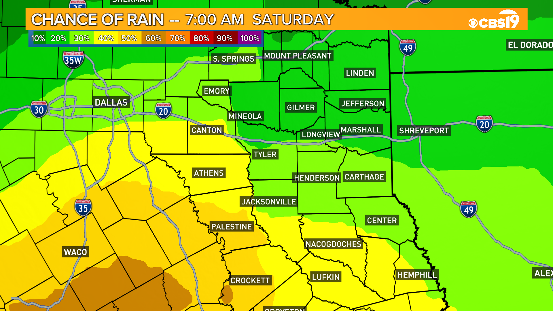 WEEKEND FORCAST: Rain chances remain high | cbs19.tv