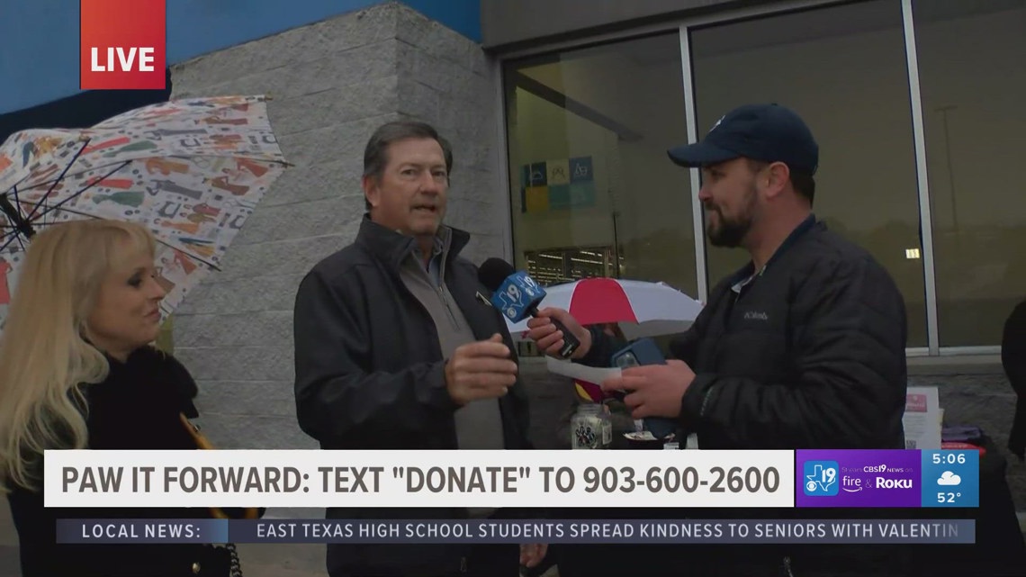 PAW IT FORWARD: Brennon Gurley gives update from SPCA East Texas fundraiser | cbs19.tv