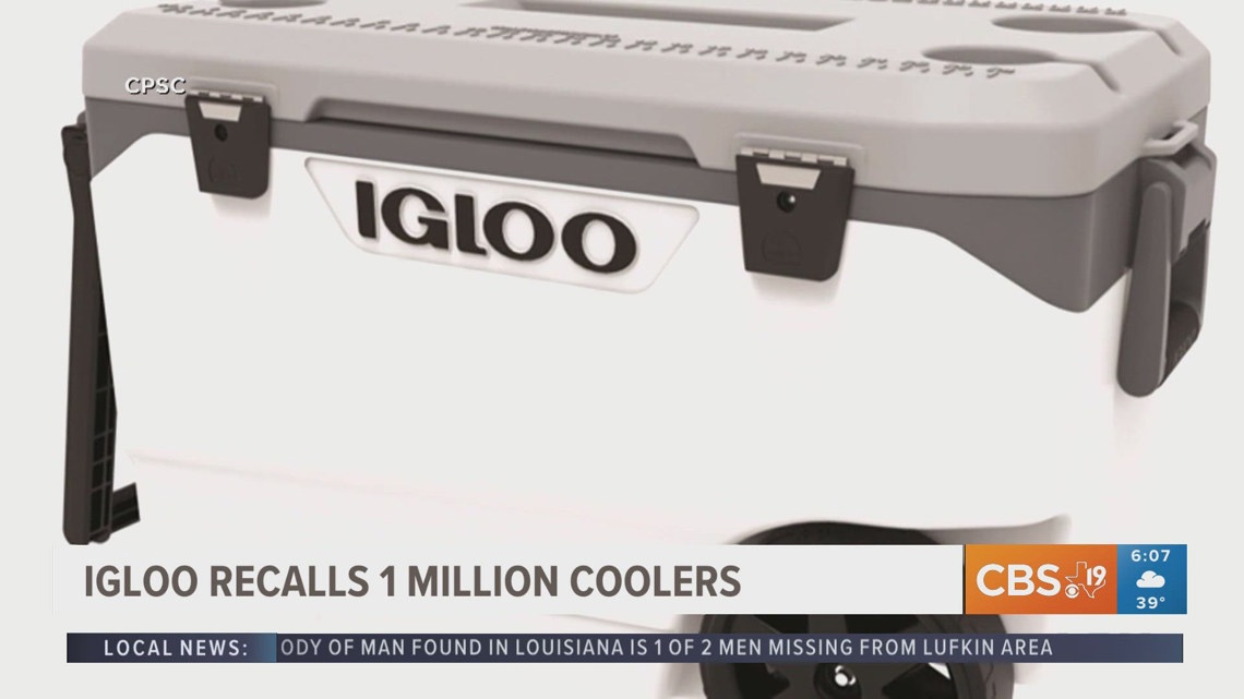 Igloo recalls 1 million coolers due to amputation risk | cbs19.tv