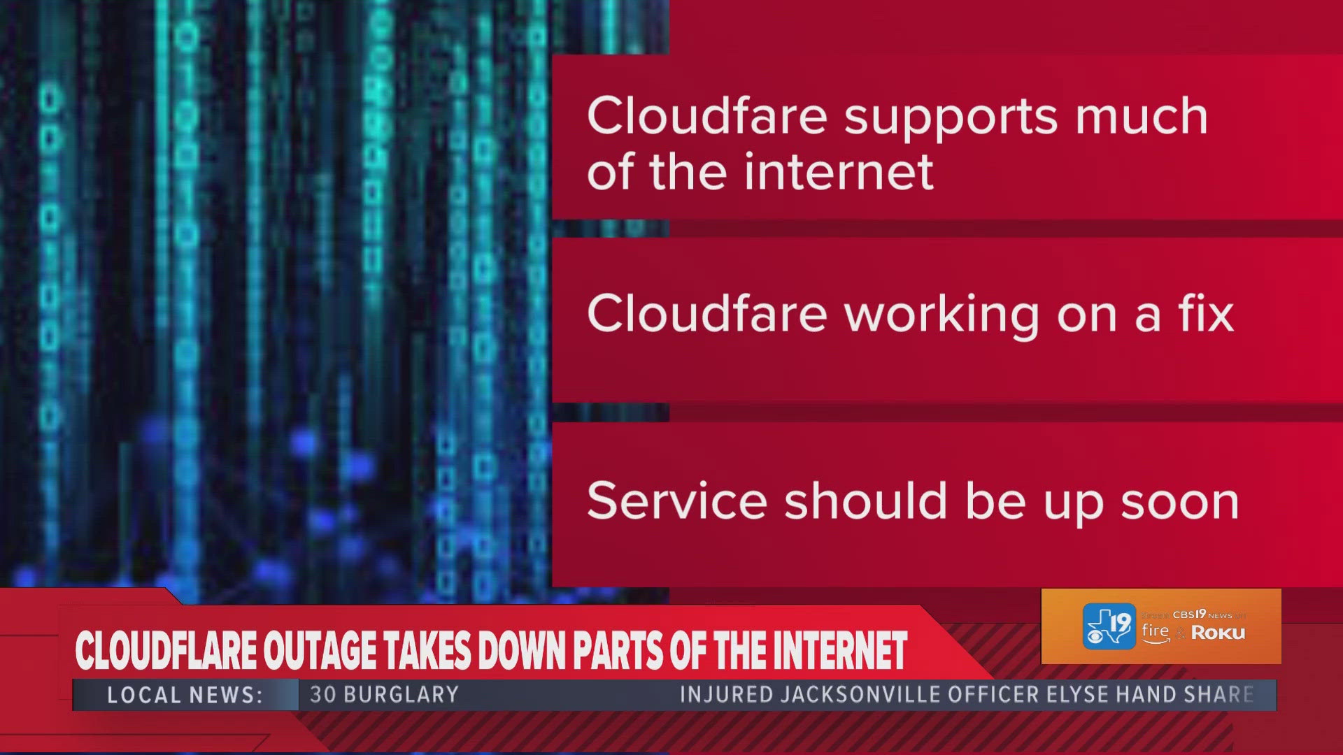 Cloudflare outage takes down parts of the Internet | cbs19.tv
