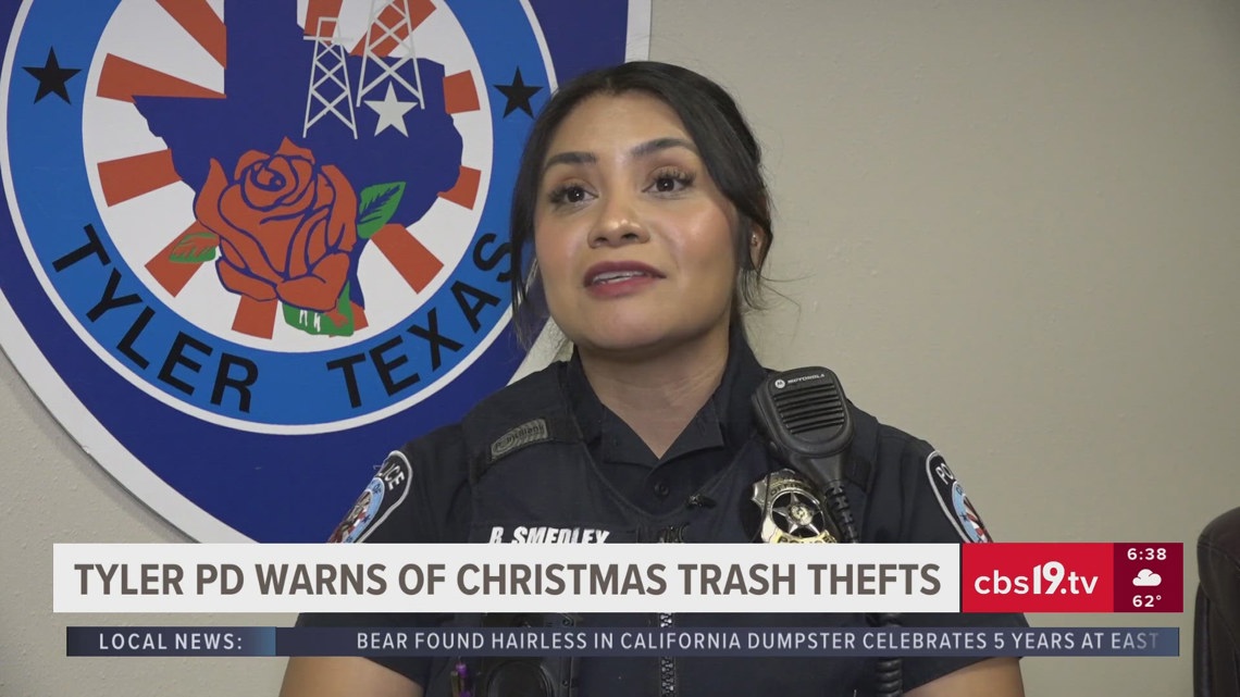 Tyler police warns of Christmas trash thefts | cbs19.tv