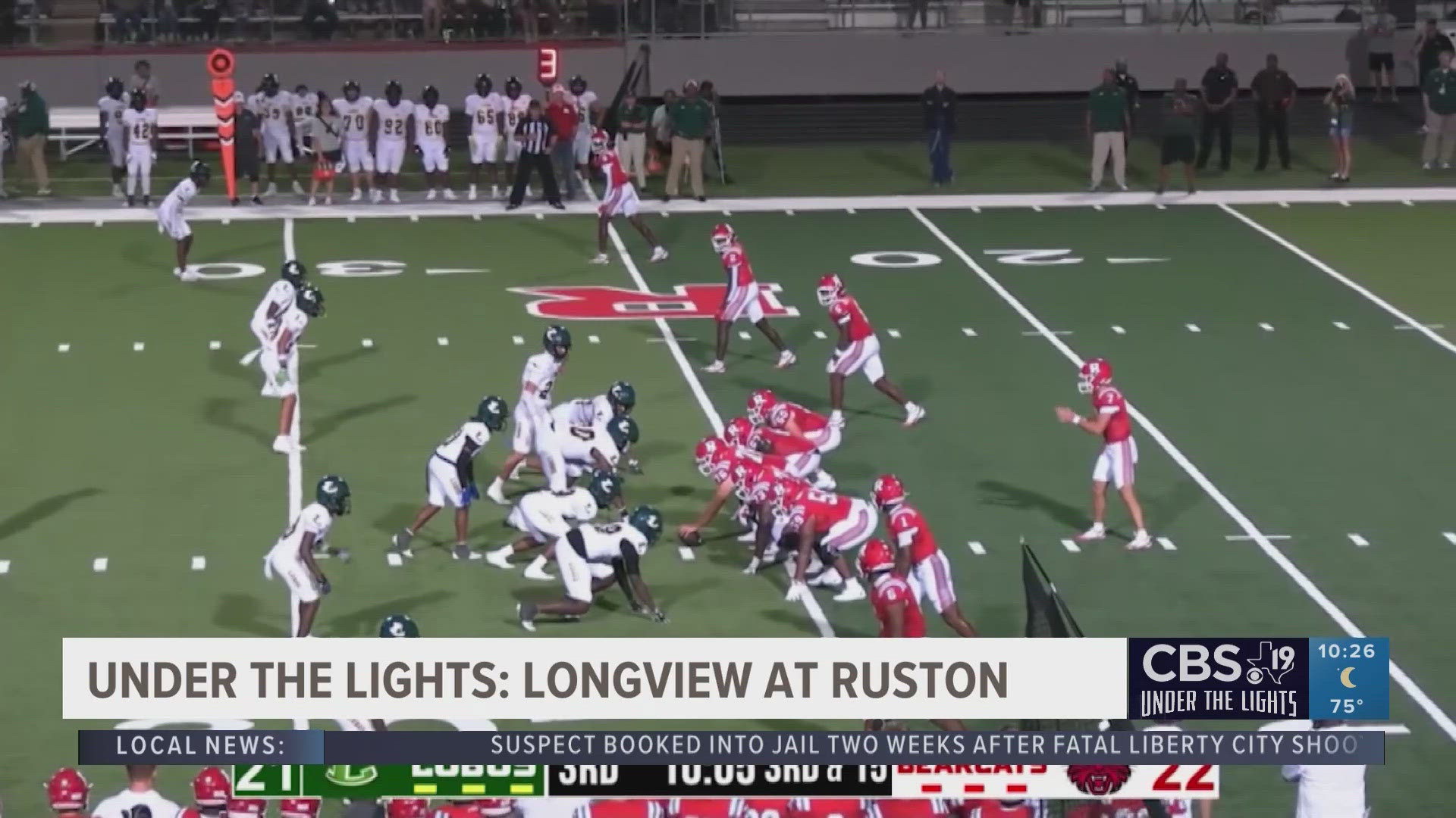 UNDER THE LIGHTS: Ruston squeaks past Longview 38-35 | cbs19.tv