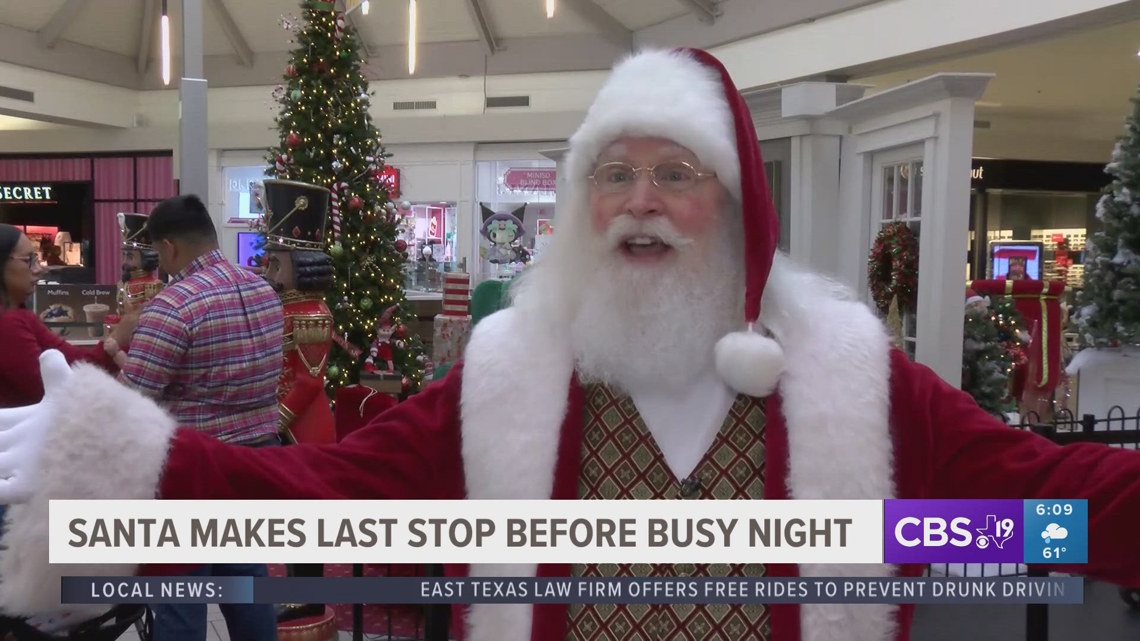 Santa makes last stop before busy Christmas Eve journey | cbs19.tv