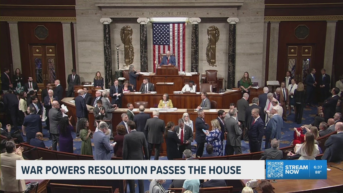U.S House pass war powers resolution in effort to halt military action ...