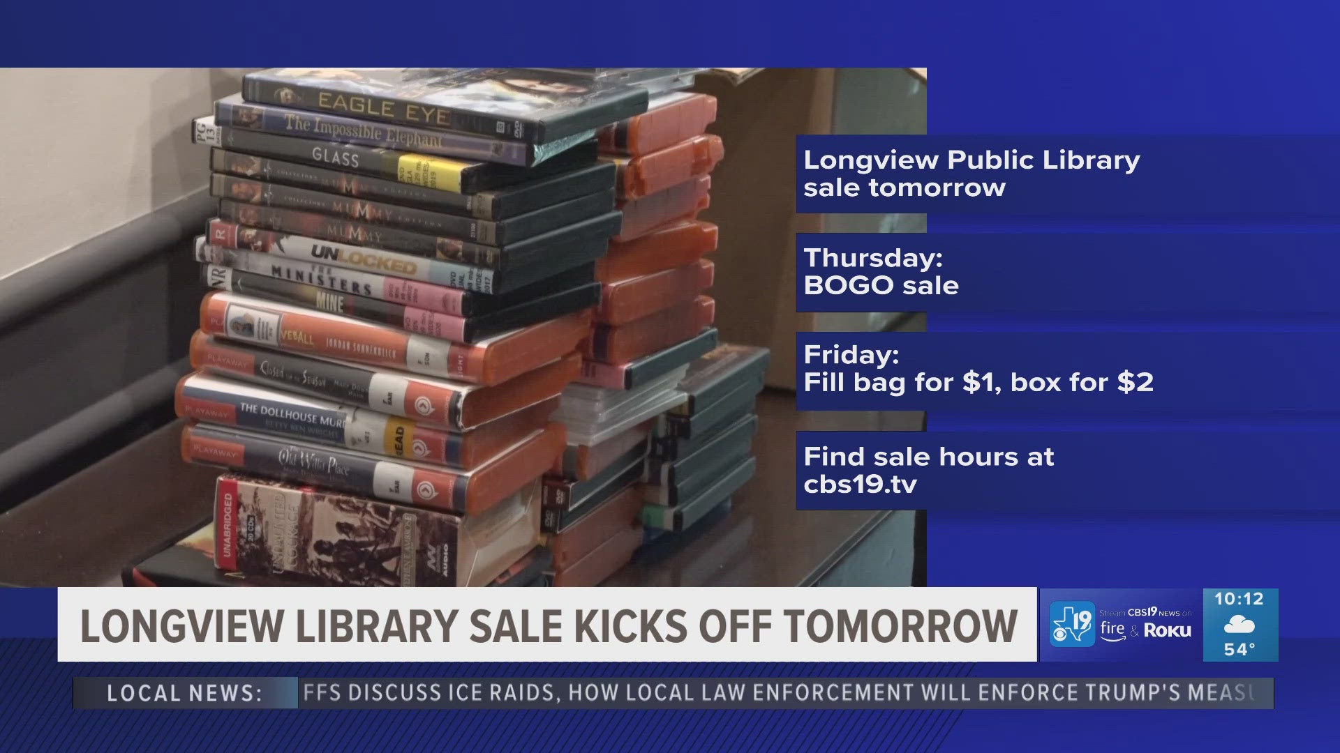 Longview Public Library sale to begin Wednesday | cbs19.tv