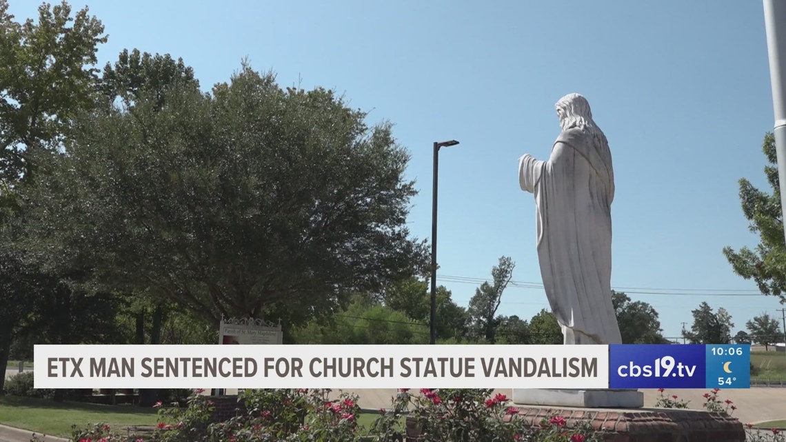 Man sentenced to state jail for vandalizing Jesus statue at East Texas ...