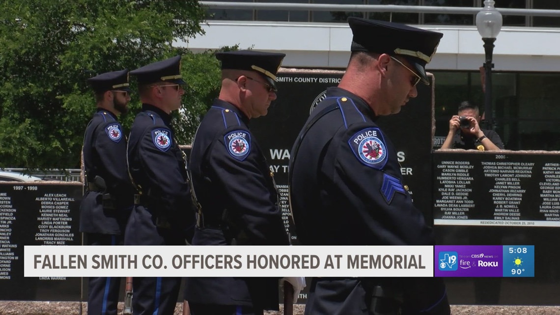 Fallen law enforcement officers honored at Tyler-Smith County Police Officer Memorial | cbs19.tv