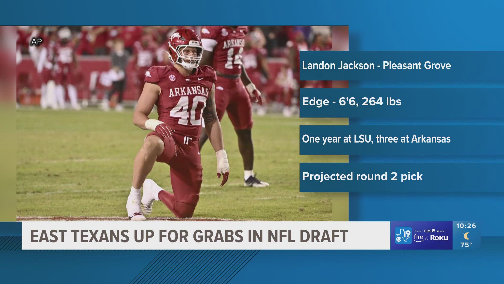 East Texan Landon Jackson selected by Buffalo Bills with the 72nd pick ...