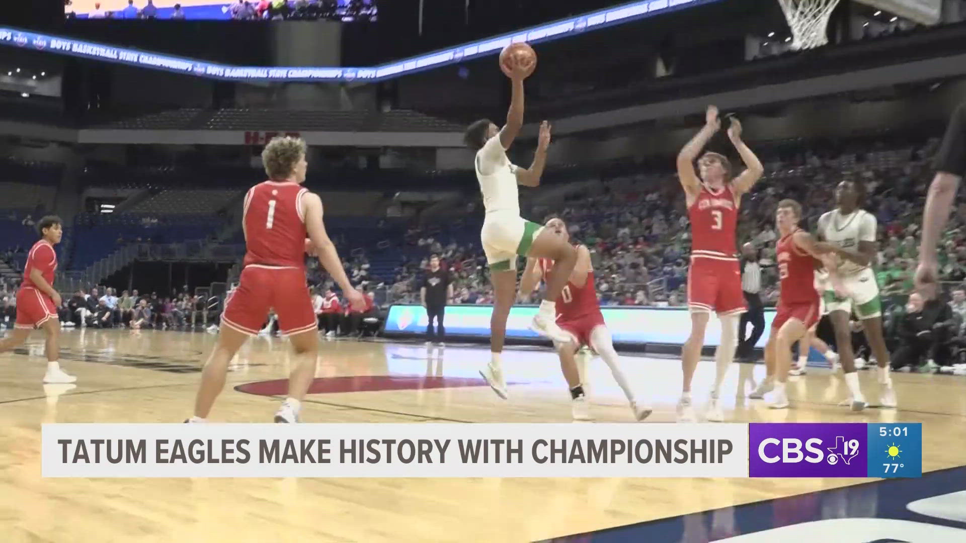 Tatum boys basketball team wins its first championship, 84-49 | cbs19.tv