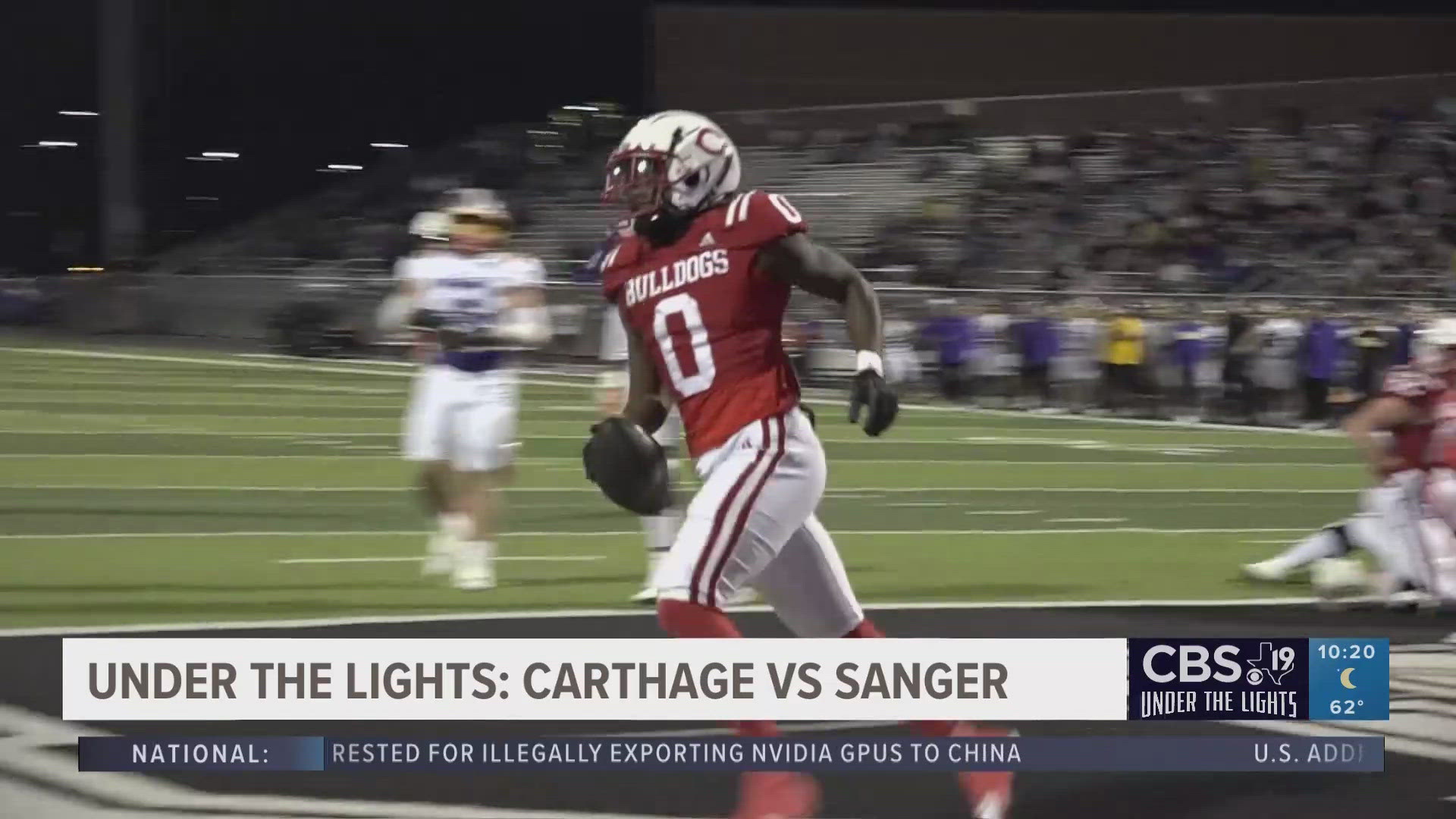 UNDER THE LIGHTS: Carthage crushes Sanger 62-35 | cbs19.tv