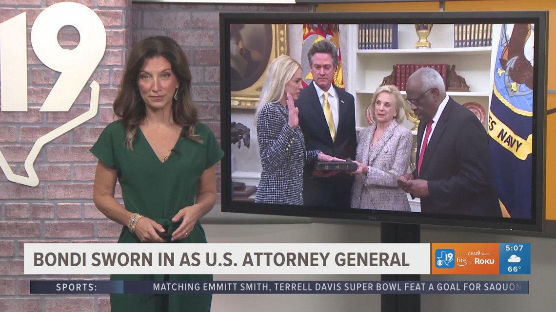 Pam Bondi sworn in as U.S. Attorney General | cbs19.tv
