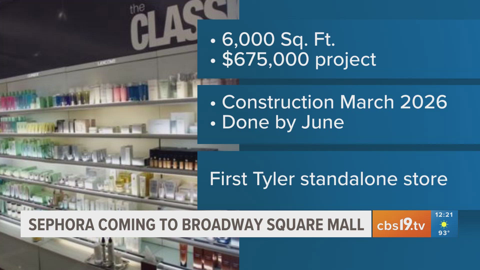 Sephora to open new store at Broadway Square Mall | cbs19.tv