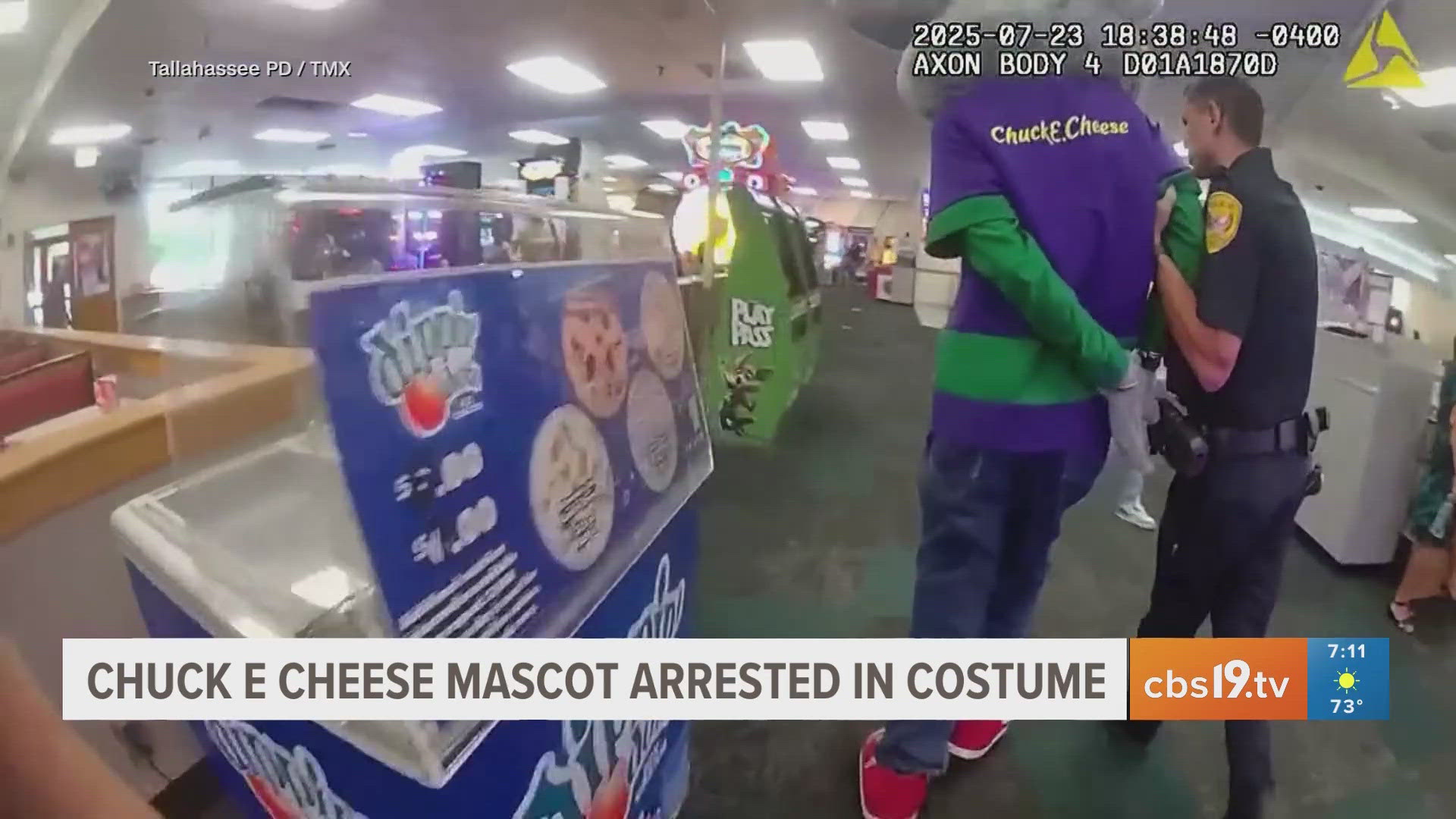 Chuck E. Cheese mascot arrested while in costume | cbs19.tv