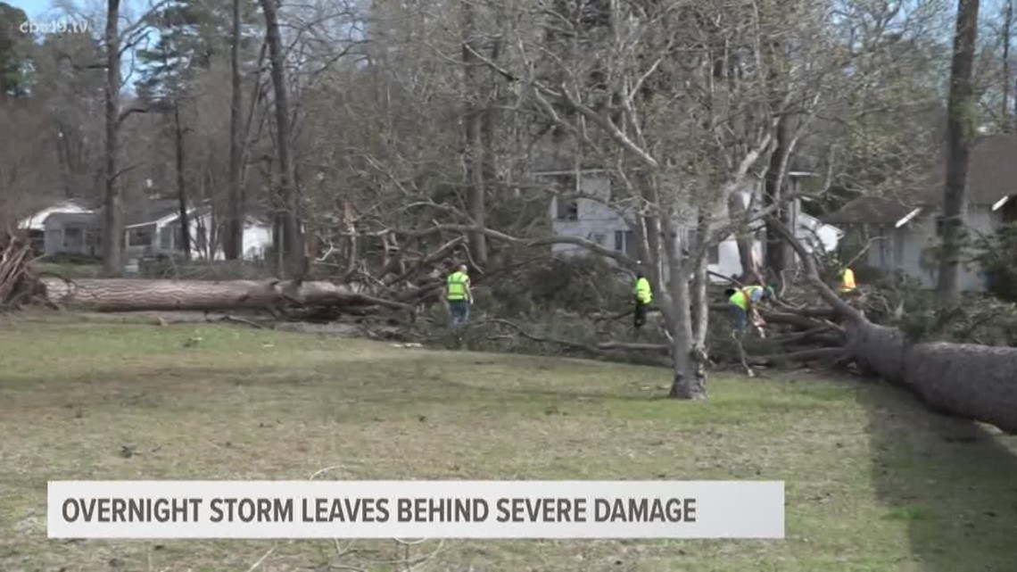 Strong winds cause major damage across East Texas | cbs19.tv