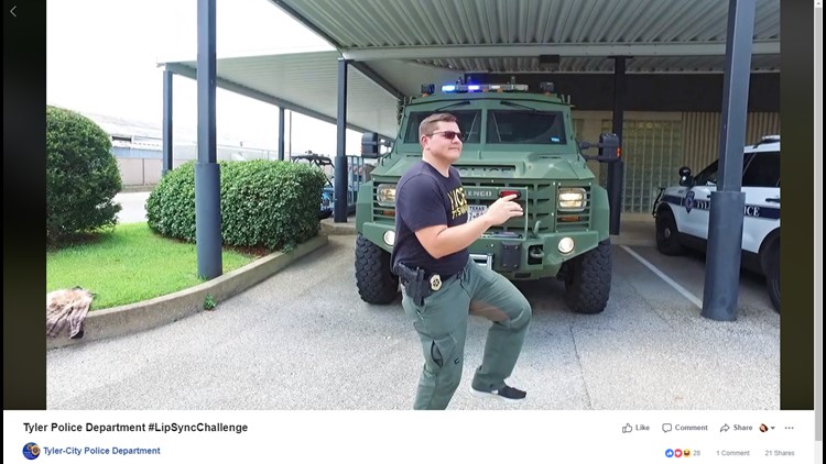 Tyler PD throws hat in the ring for lip sync challenge | cbs19.tv