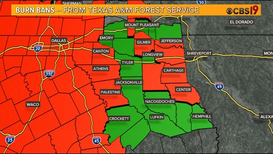 Anderson County Added To Burn Ban List | cbs19.tv