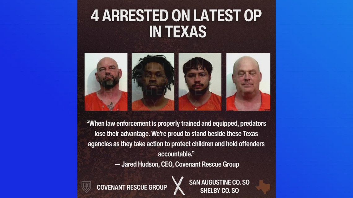 Four men arrested in East Texas for alleged online solicitation of a ...