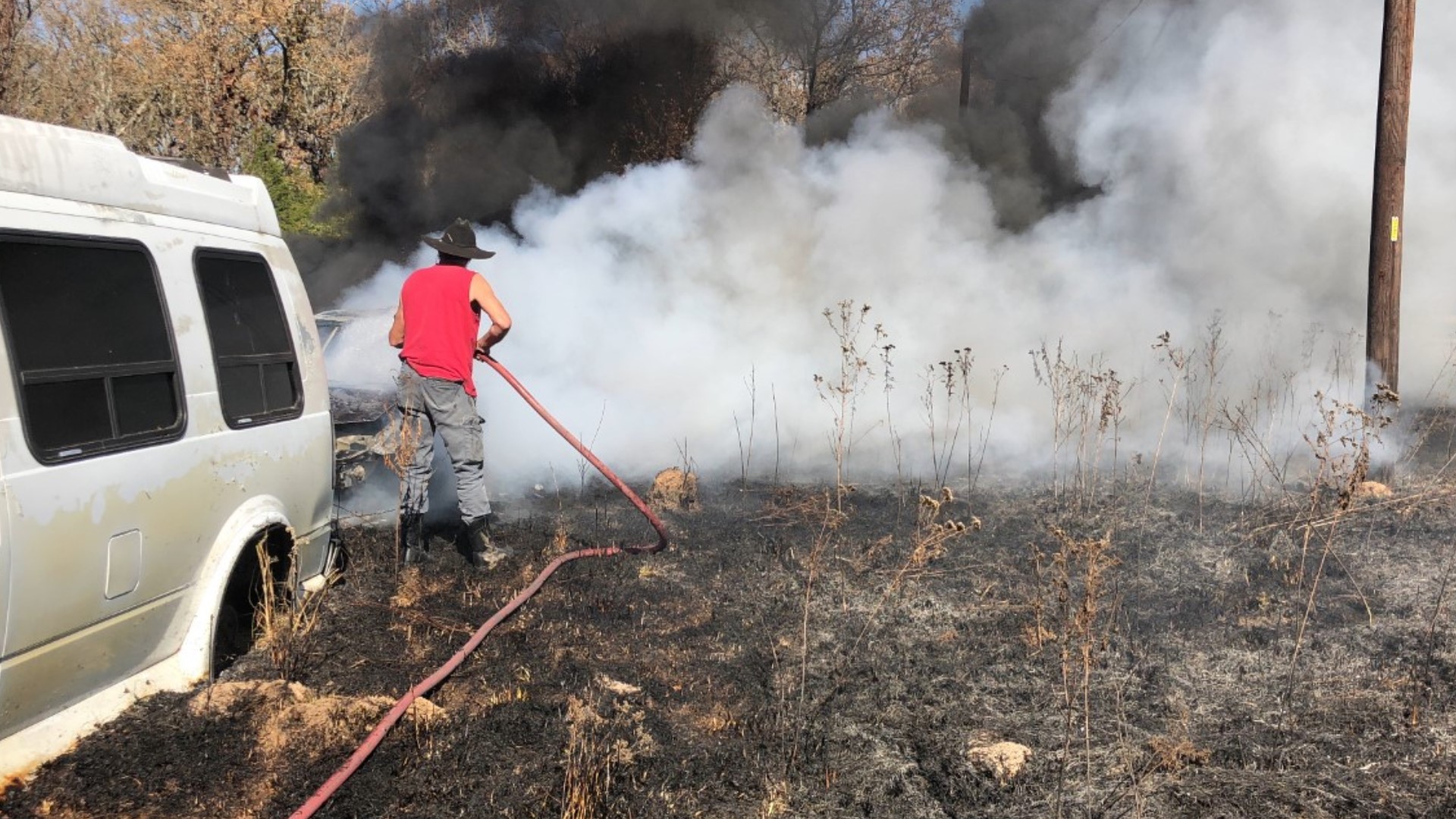 Structure destroyed after fire breaks out in Ben Wheeler | cbs19.tv