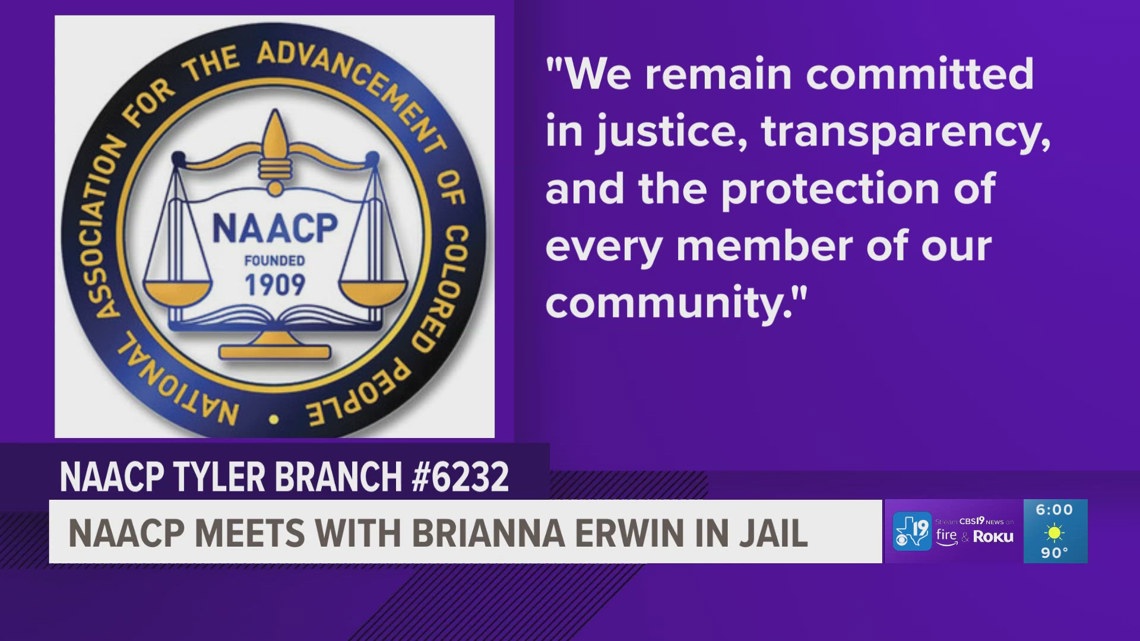 NAACP meets with Brianna Erwin in jail after body cam footage depicts ...