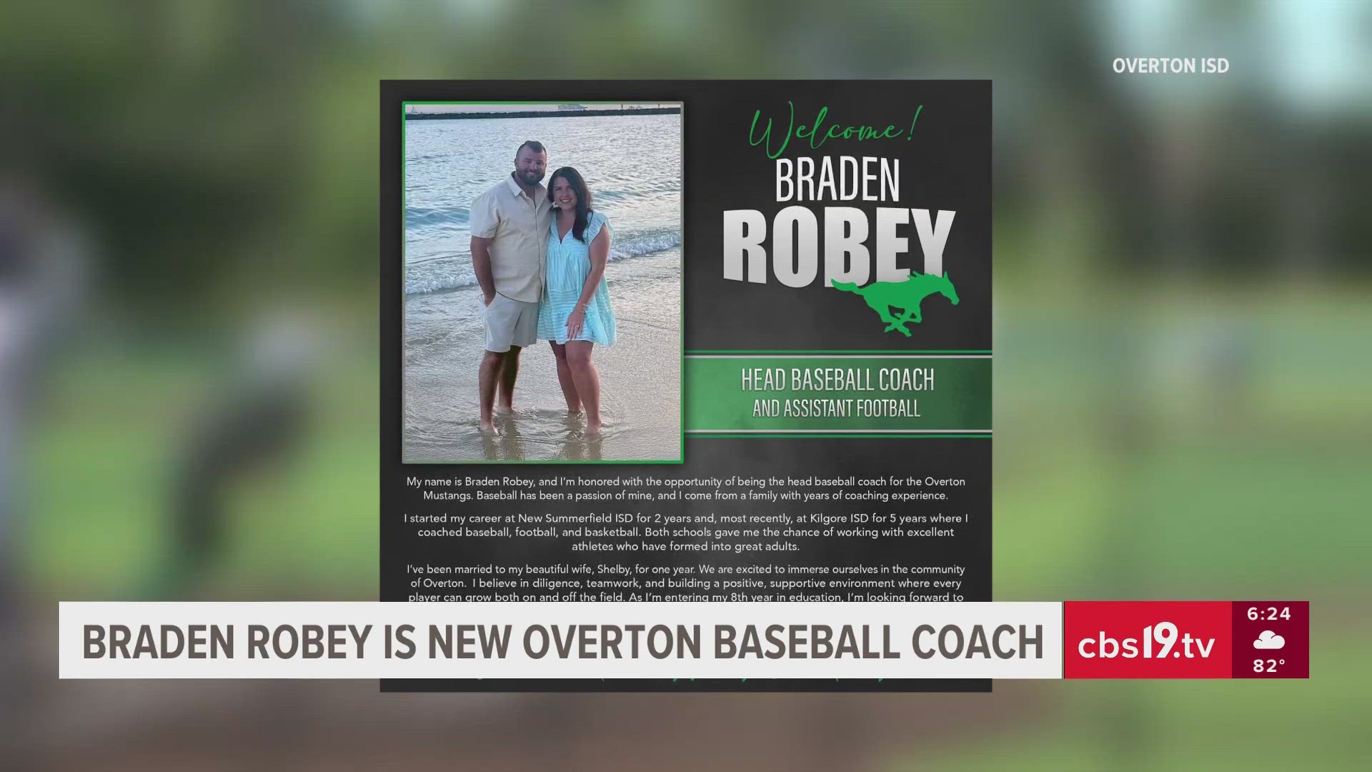 Overton ISD announces head baseball coach | cbs19.tv