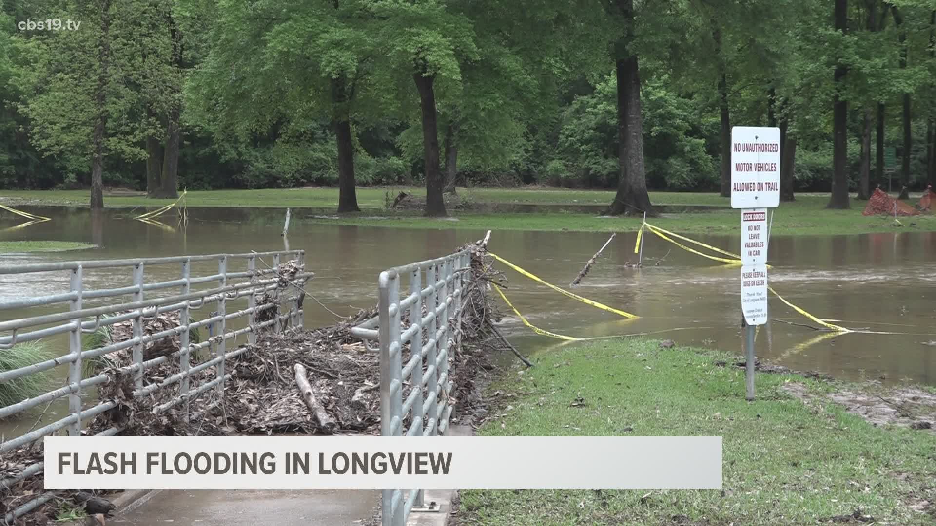 Flash flooding concerns across East Texas after afternoon storms | cbs19.tv