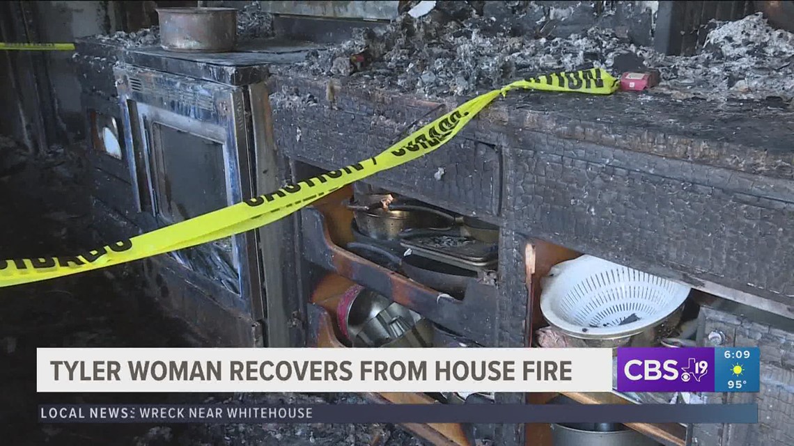 Fire destroys Tyler woman's home, still has her family and faith | cbs19.tv
