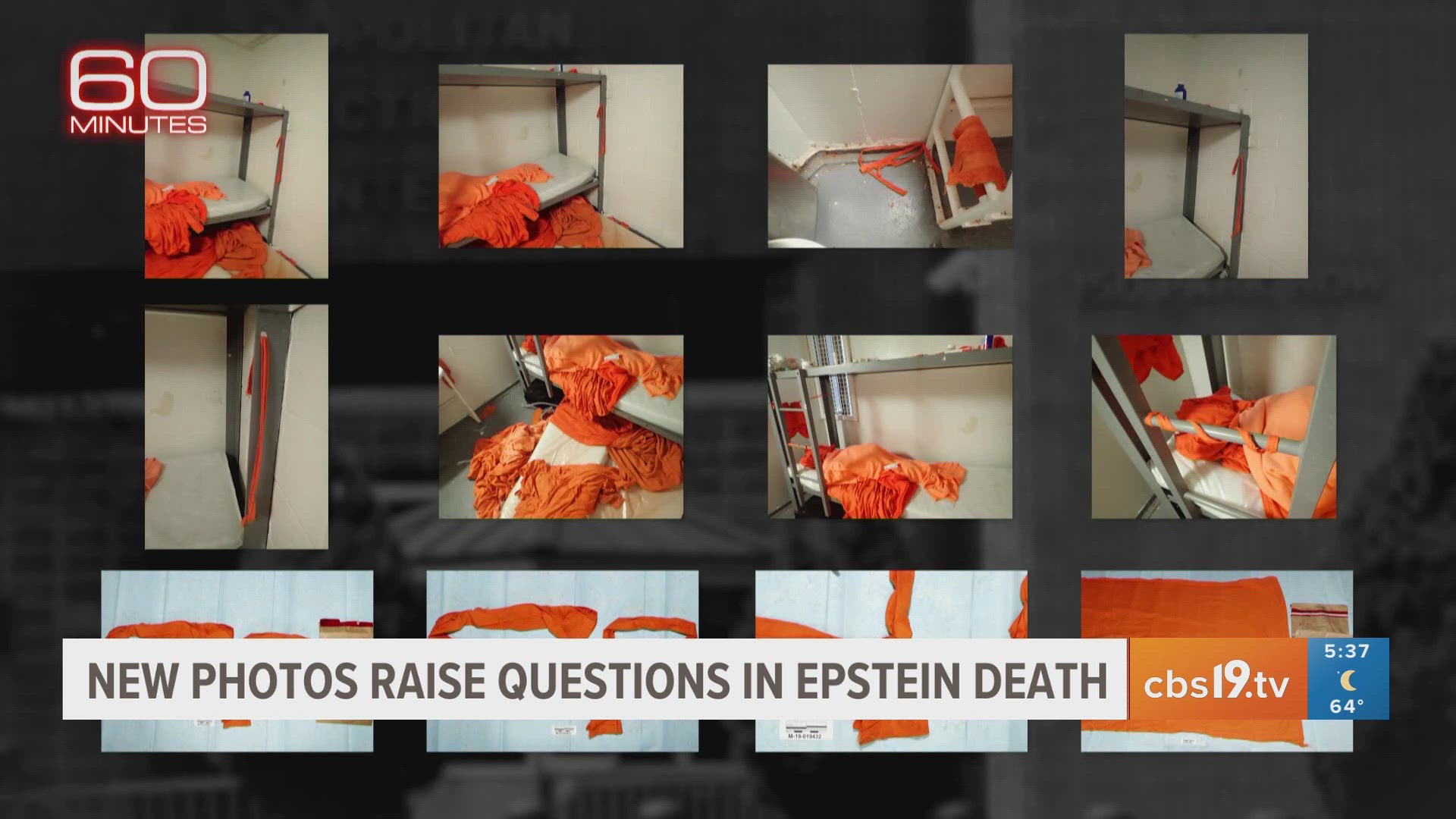 New photos raise questions in Epstein death | cbs19.tv