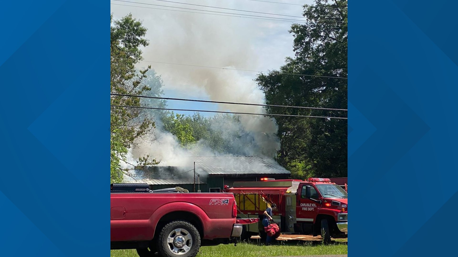 Multiple fire crews responding to shop building fire in Rusk County ...