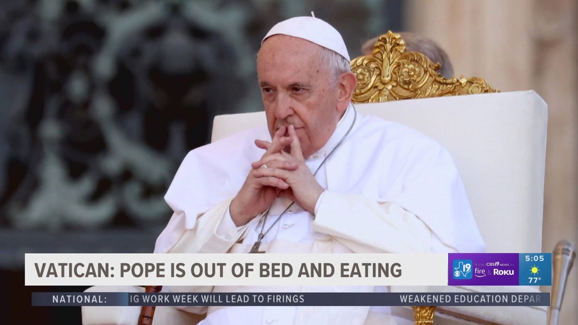 Pope Francis out of bed and eating | cbs19.tv